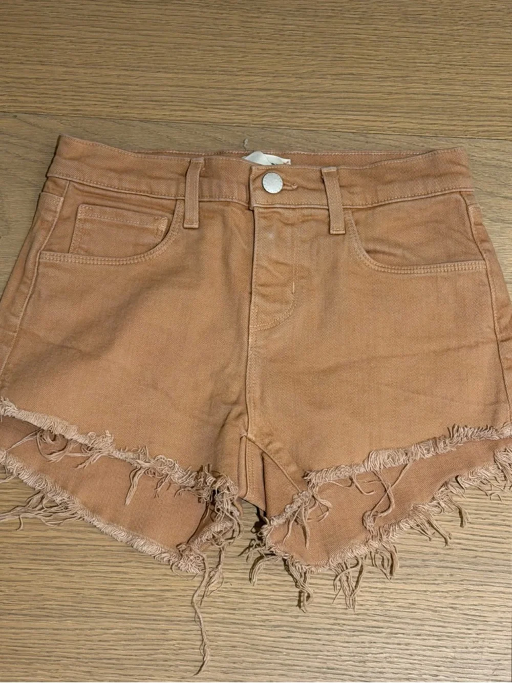 L'AGENCE | Shorts | Lagence Womens Frayed Hem Jean Shorts Rust | Poshmark